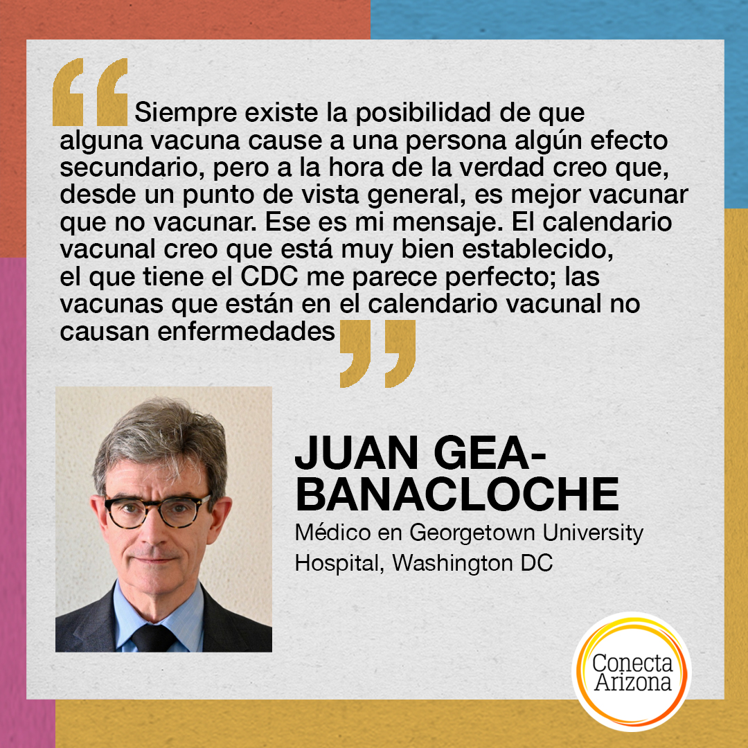 “El calendario vacunal que tiene el CDC me parece perfecto”, afirma el ...