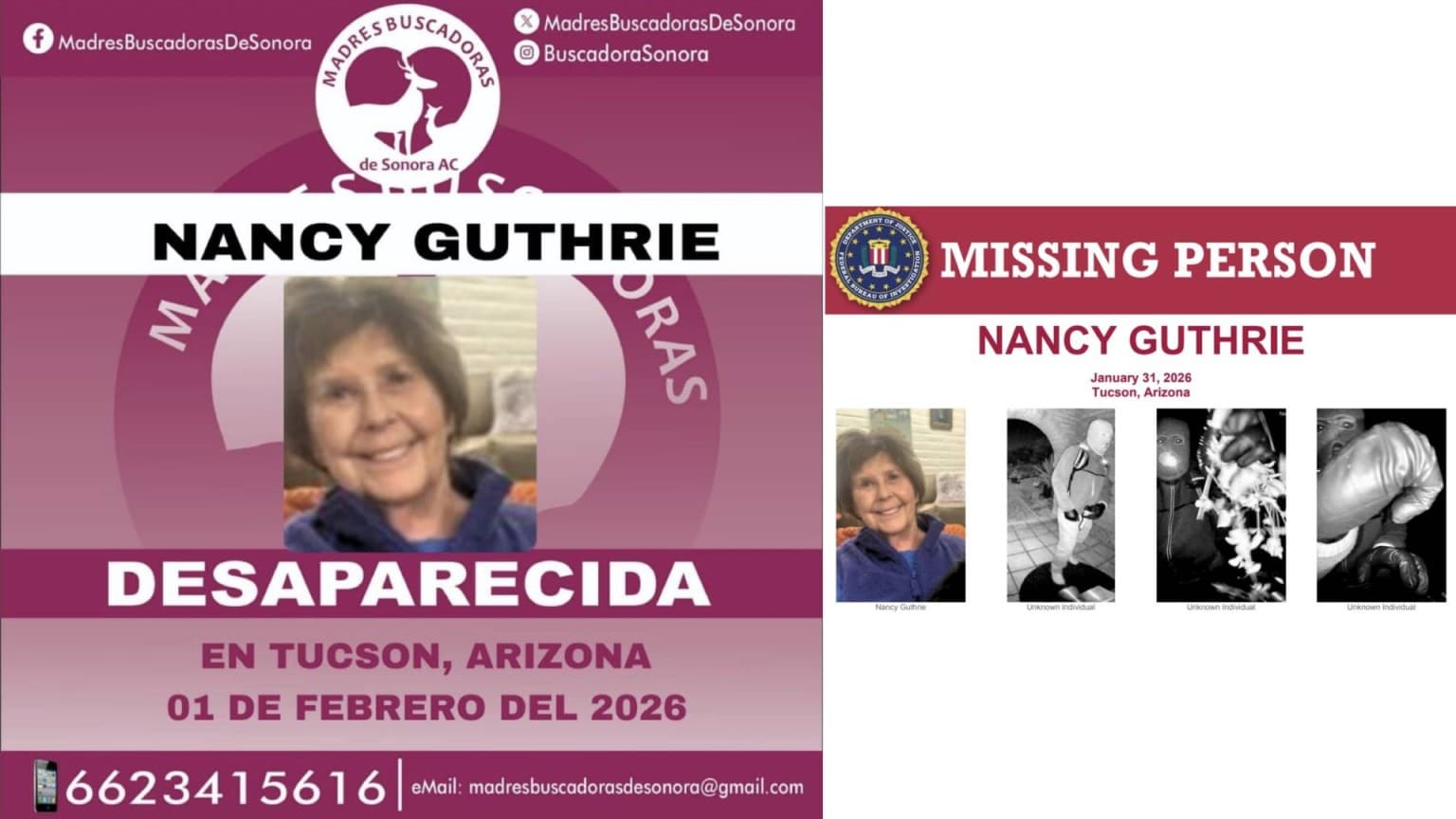 Madres Buscadoras de Sonora se suman a búsqueda de Nancy Guthrie; FBI ...